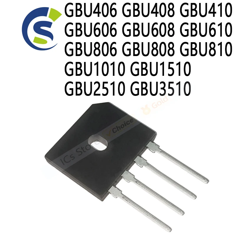 5PCS-Lot-Bridge-Rectifiers-GBU406-GBU408-GBU410-GBU606-GBU608-GBU610 ...