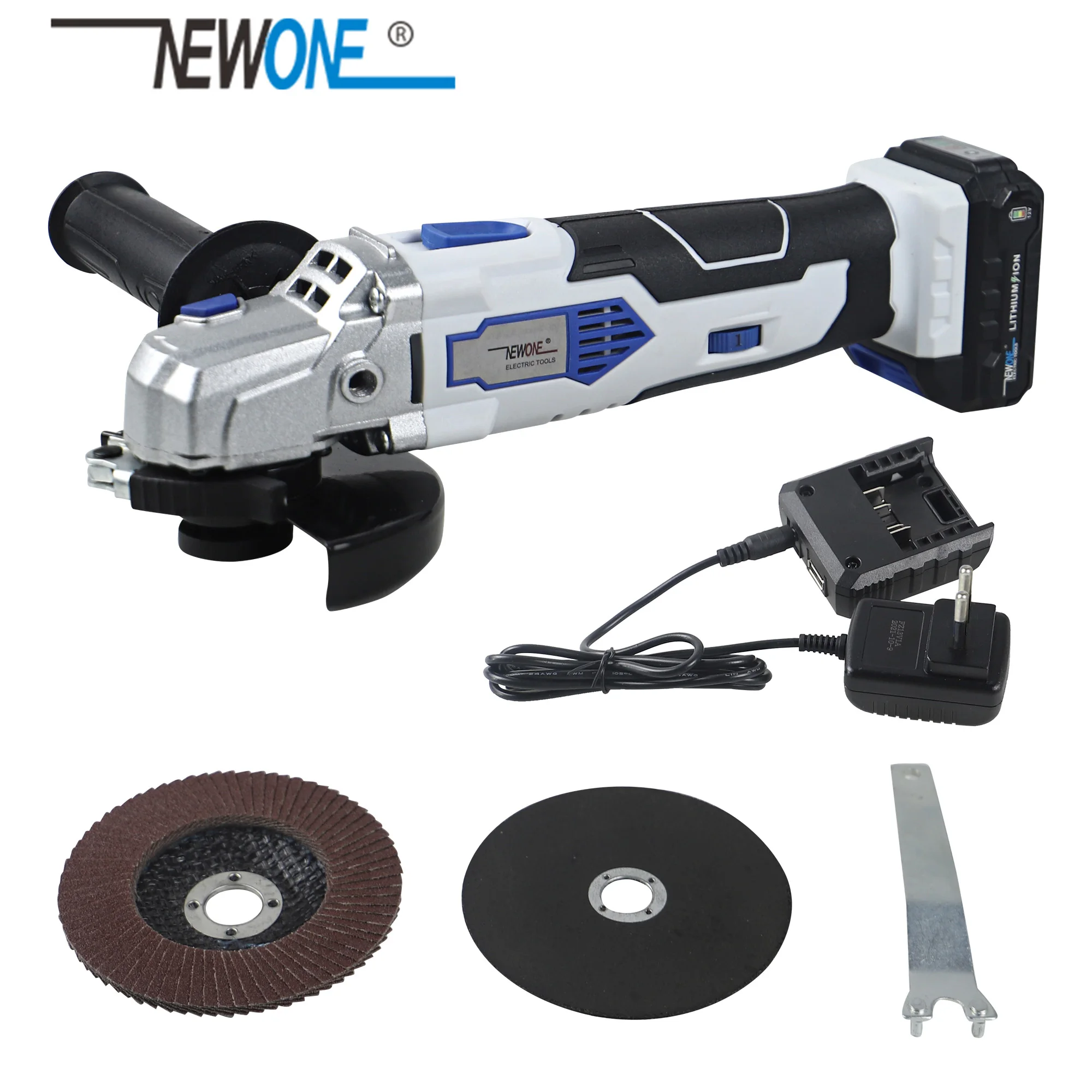 NEWONE-12V-Li-ion-100mm-Cordless-Angle-Grinder-tool-Variable-6-Speed ...