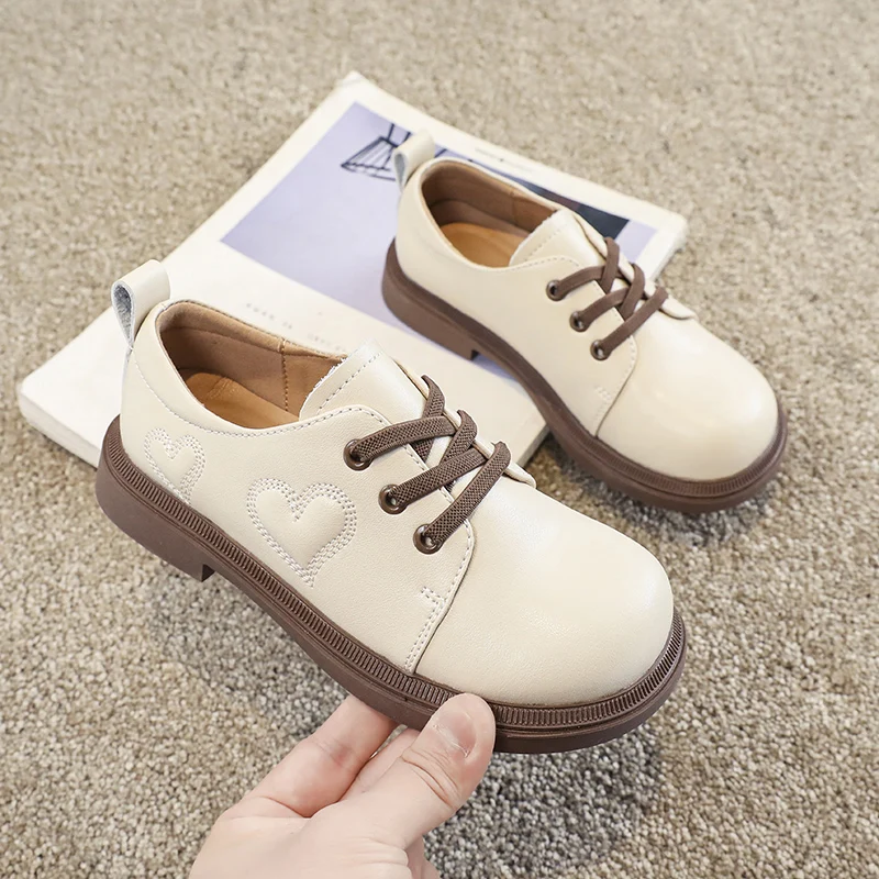 Girls Leather Shoes Rubber Soft Sole Casual Shoes Princess Fashion Four ...