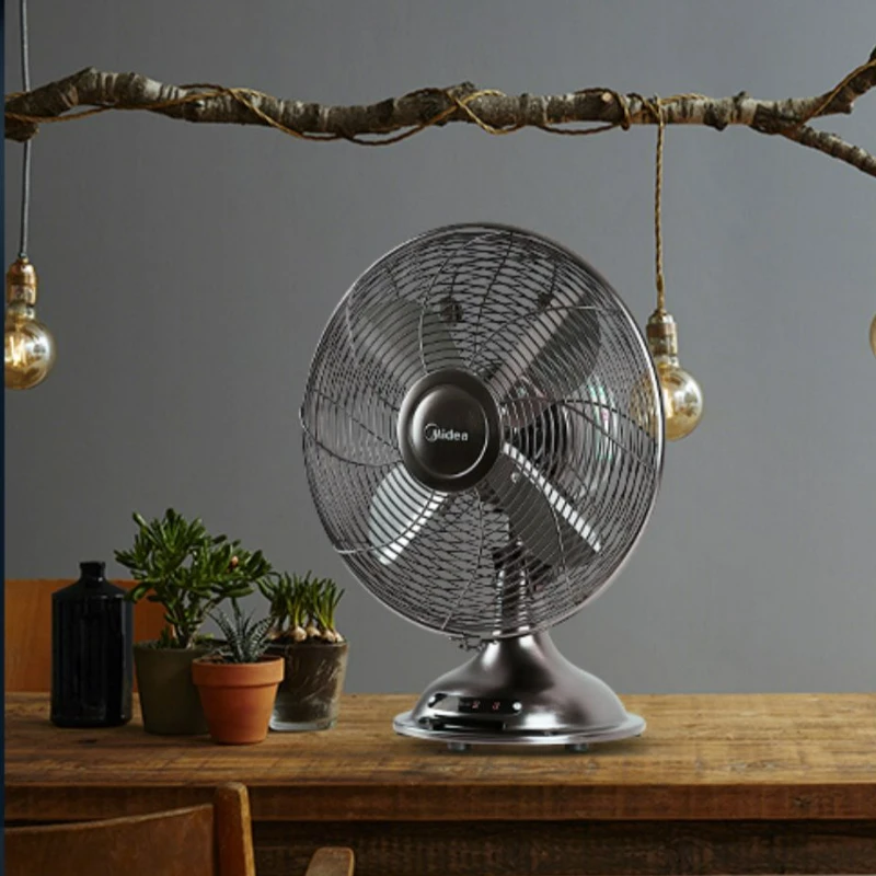 Classic-Retro-Design-Metal-Desktop-Fan-Bronze-Nostalgic-Shaking-Head ...