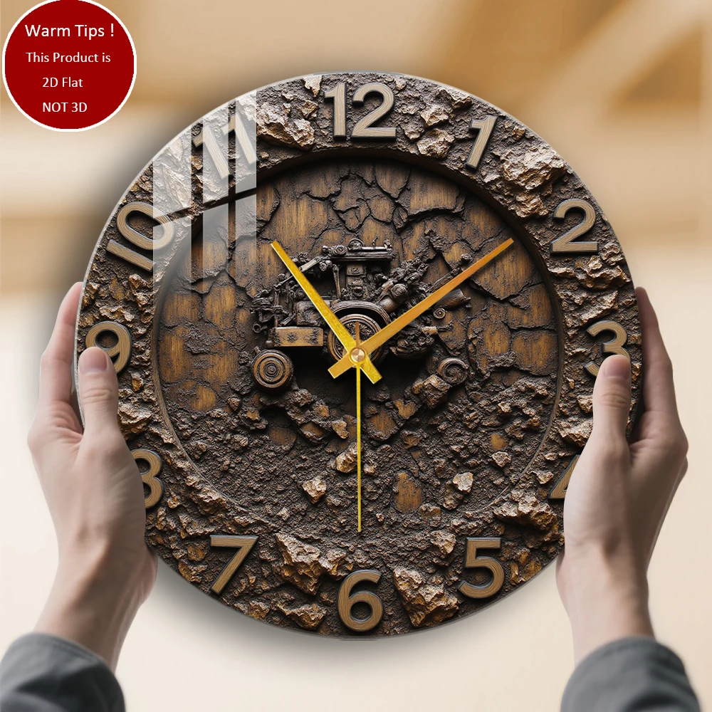 Tempered Glass Wall Clock Rover On Rocky Terrain Clock Suitable For ...