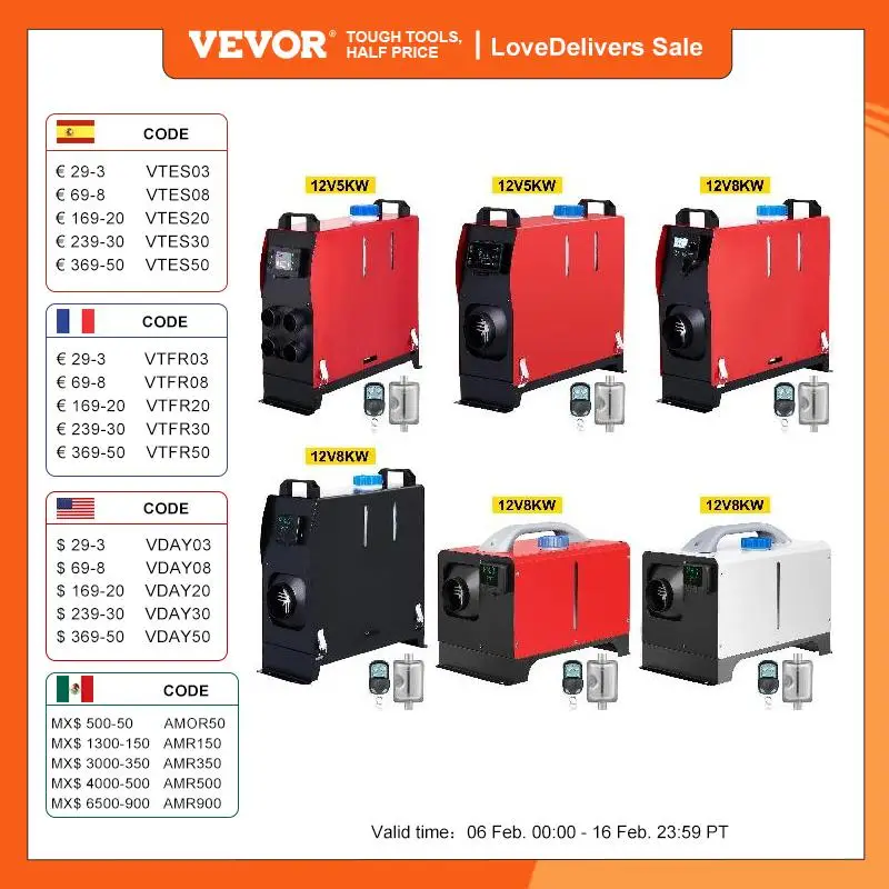 VEVOR-5-8KW-Car-Heater-All-in-One-Diesel-Air-Heater-12V-with-Silencer ...