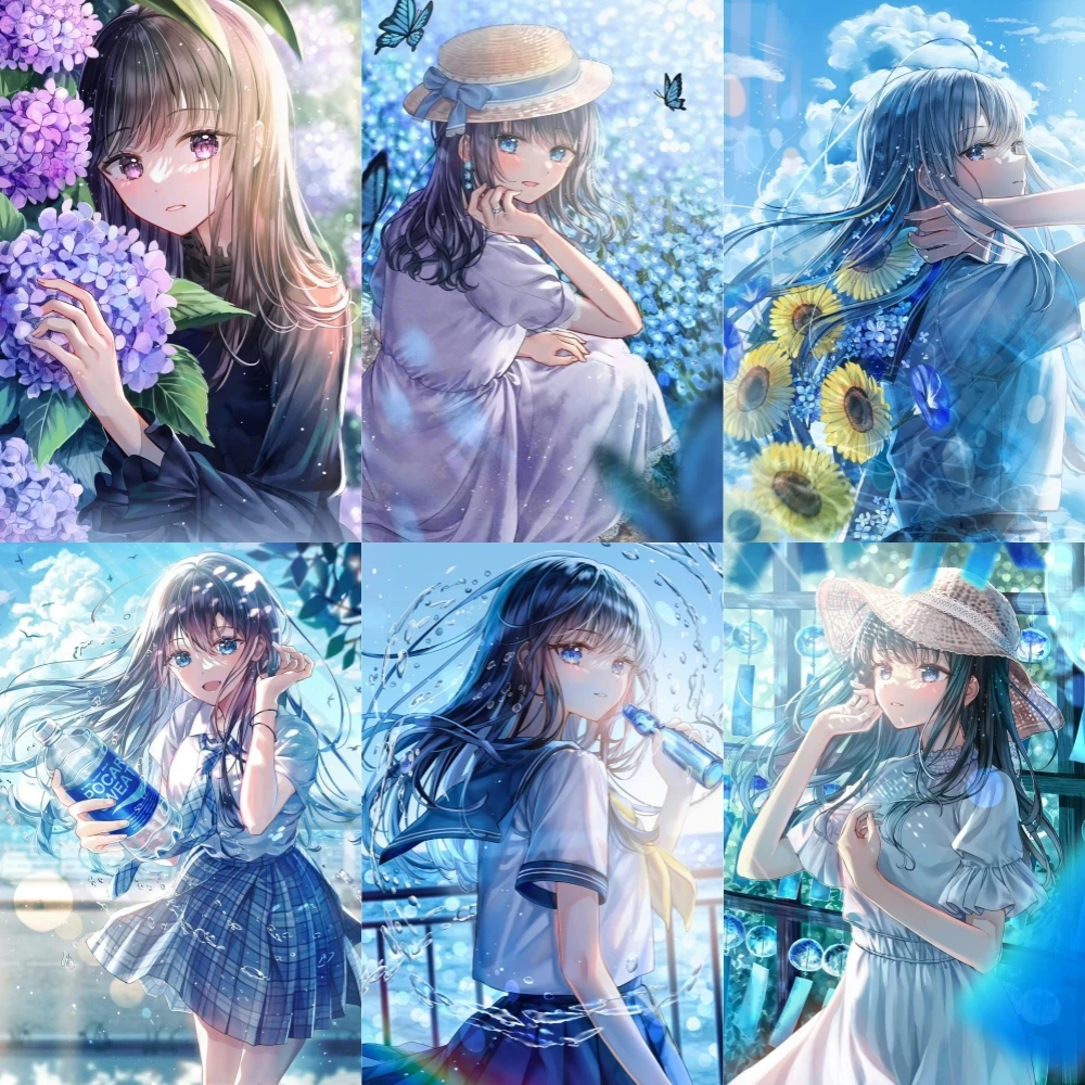 5D-Diy-Diamond-Painting-Anime-Girl-With-Big-Eyes-Full-Rhinestone-Mosaic ...