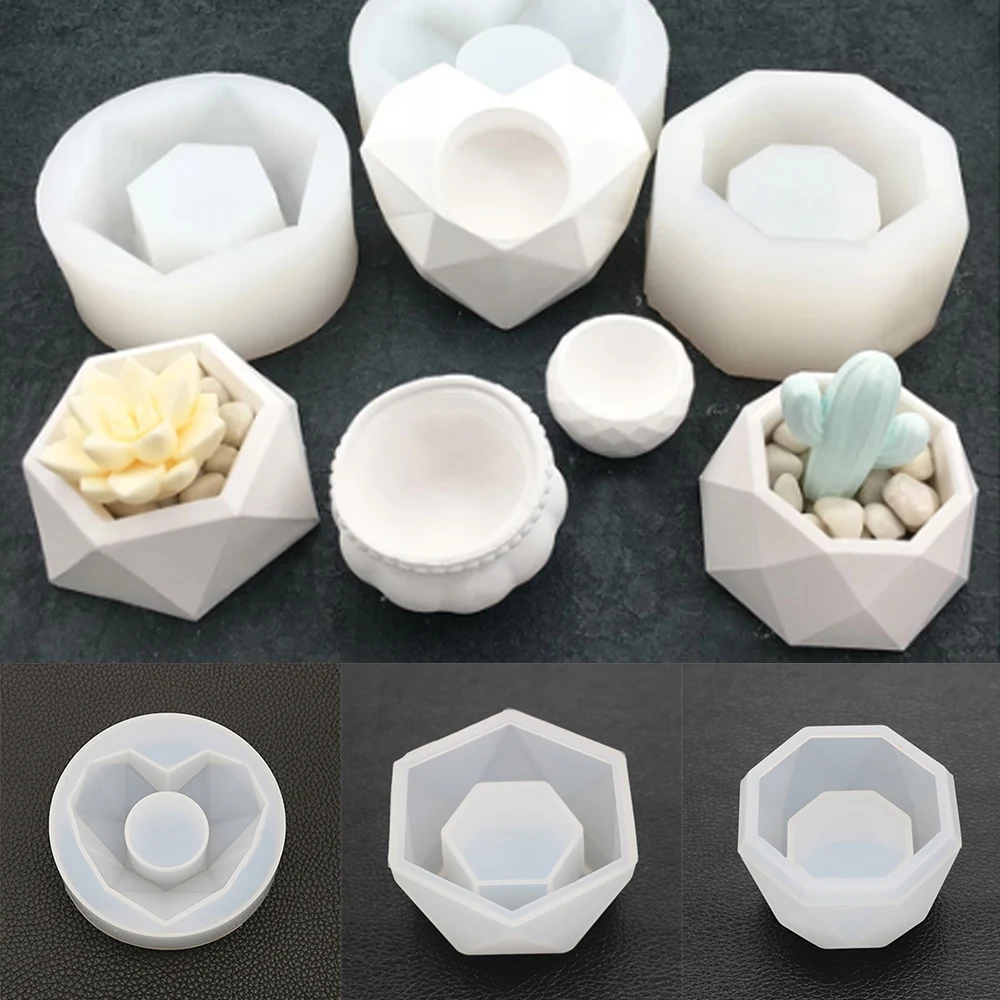 3-Styles-Silicone-Plant-Pot-Molds-Form-Arts-Craft-Succulent-Flowerpot ...