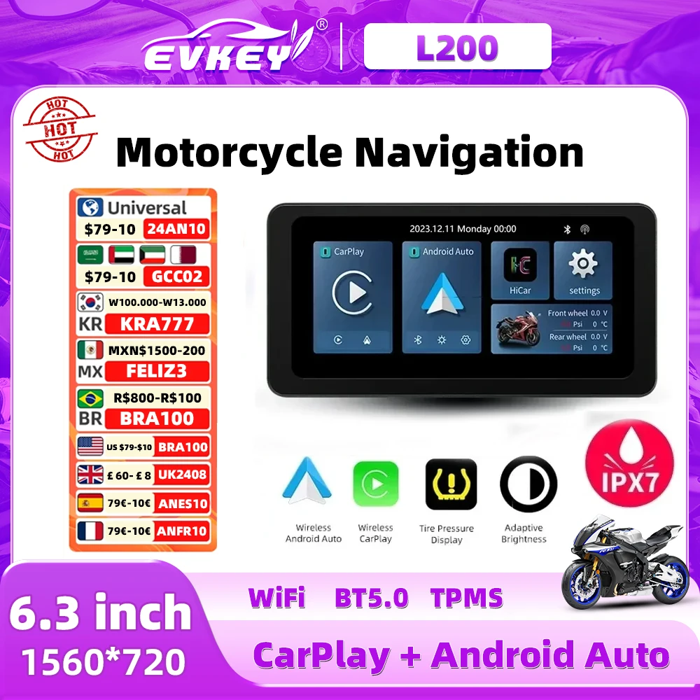 EVKEY-6-3-inch-Portable-Motorcycle-LCD-Display-GPS-IPX7-Waterproof-For ...