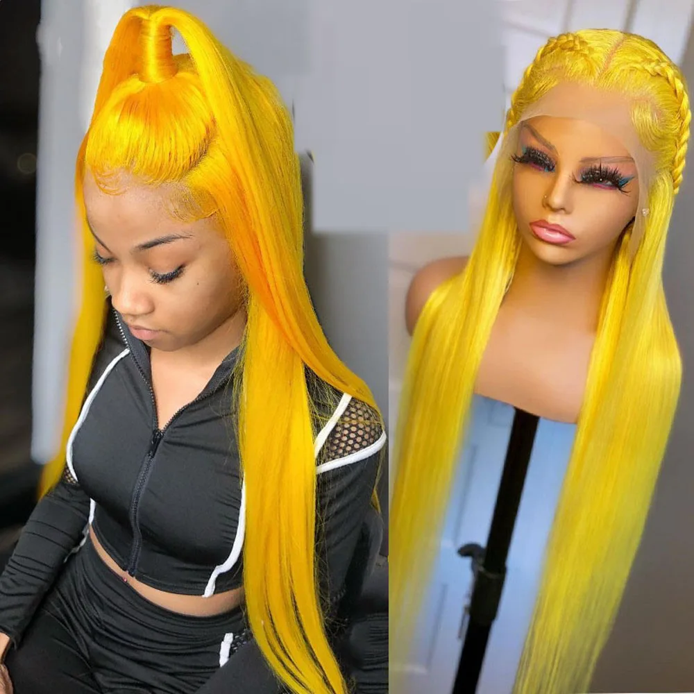 13-4-Big-Transparent-Lace-Front-Wig-26Inch-180-Density-Yellow-Long ...