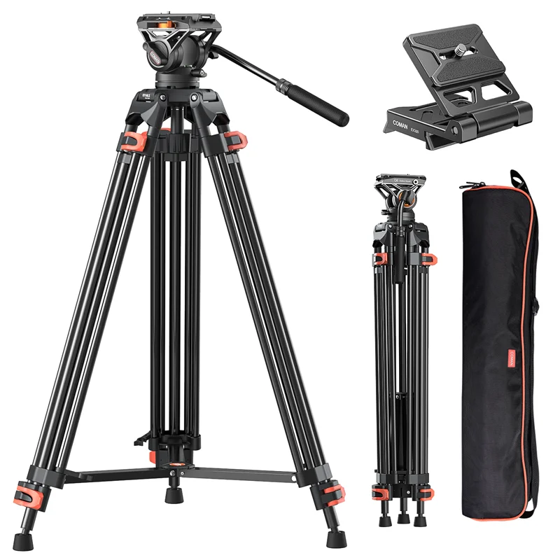 COMAN-FF16LS-Aluminium-Professional-Heavy-Duty-Tripod-With-Hydraulic ...
