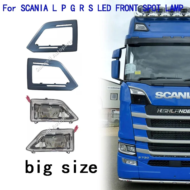 1PAIR LED TOP LAMP FOR SCANIA TRUCK DOOM FOG LIGHTS OEM LH 2535366+ RH ...