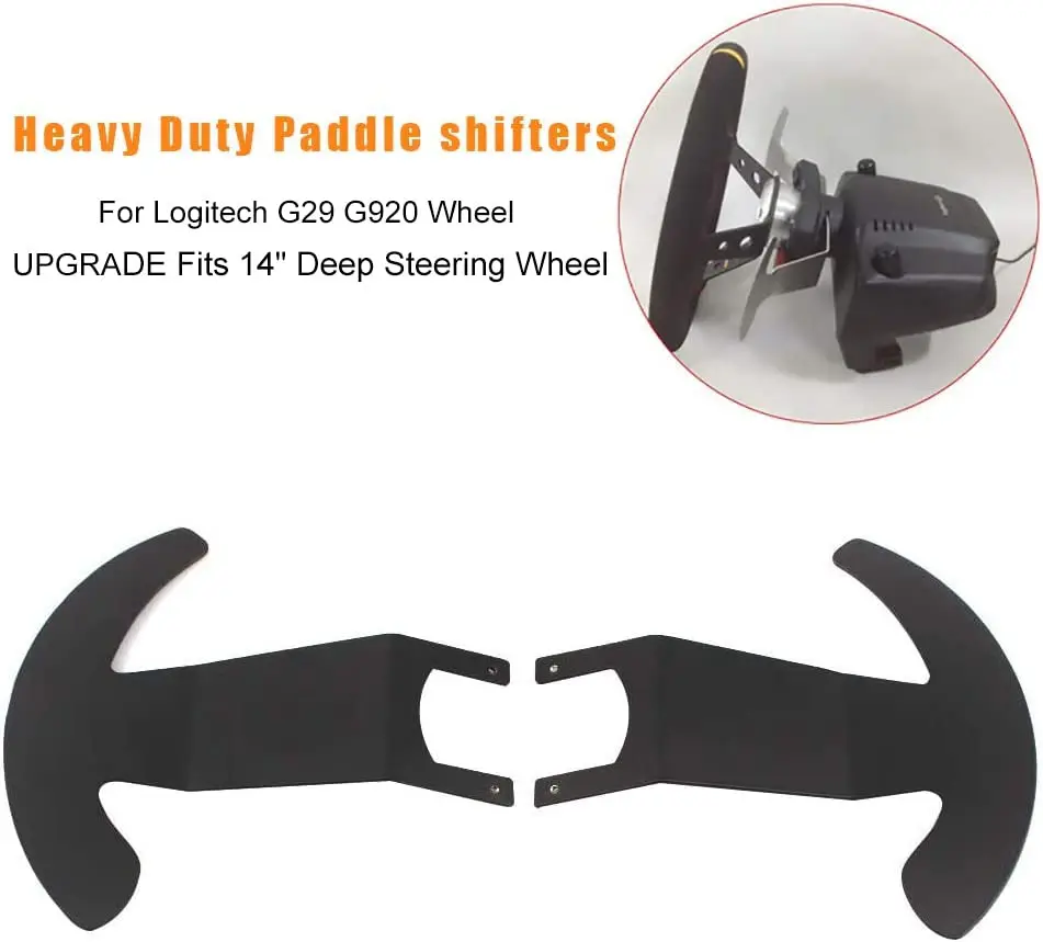 Car Heavy Duty Paddle Shifters for Logitech G29 G920 Wheel Upgraded 14 ...
