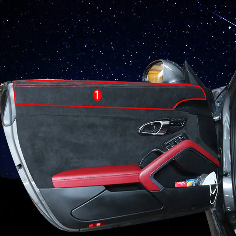 Real-Alcantara-Custom-Car-Doors-Panel-Upper-Cover-for-Porsche-911-2014 ...