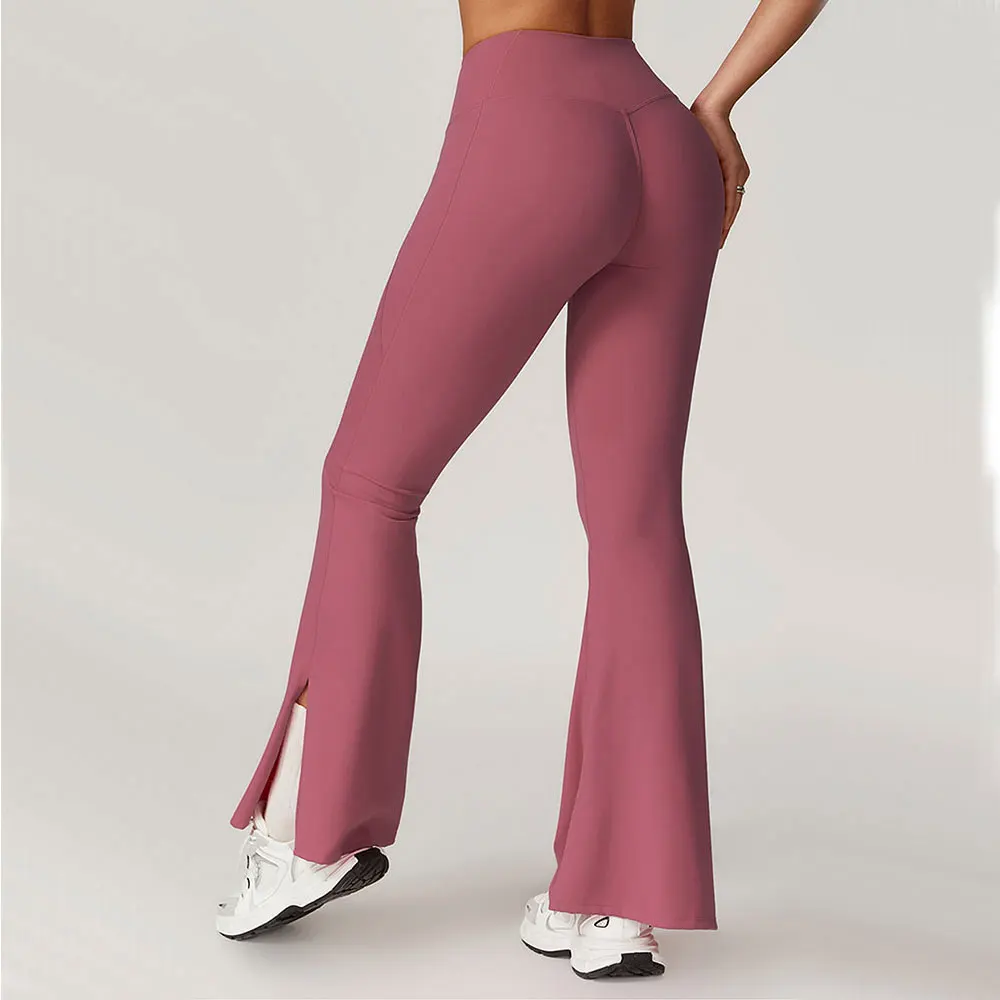 Women-Yoga-Leggings-Bell-bottoms-Tights-Lifting-Dance-High-Waist-Tights-Sport-Pants-Gym-Running ...