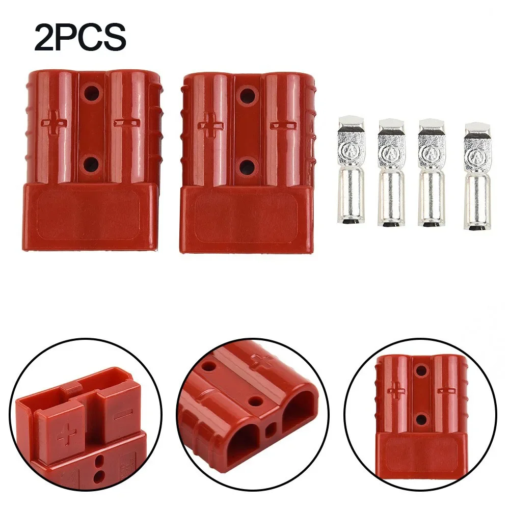 2PCS-For-Anderson-Connector-Plug-With-Dust-Cover-50A-600V-Battery-Quick ...