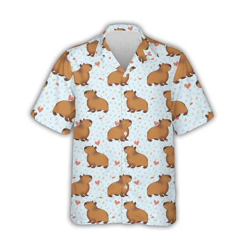 Camisas-estampadas-Capybara-para-hombres-ropa-con-estampado-3D-Aloha ...