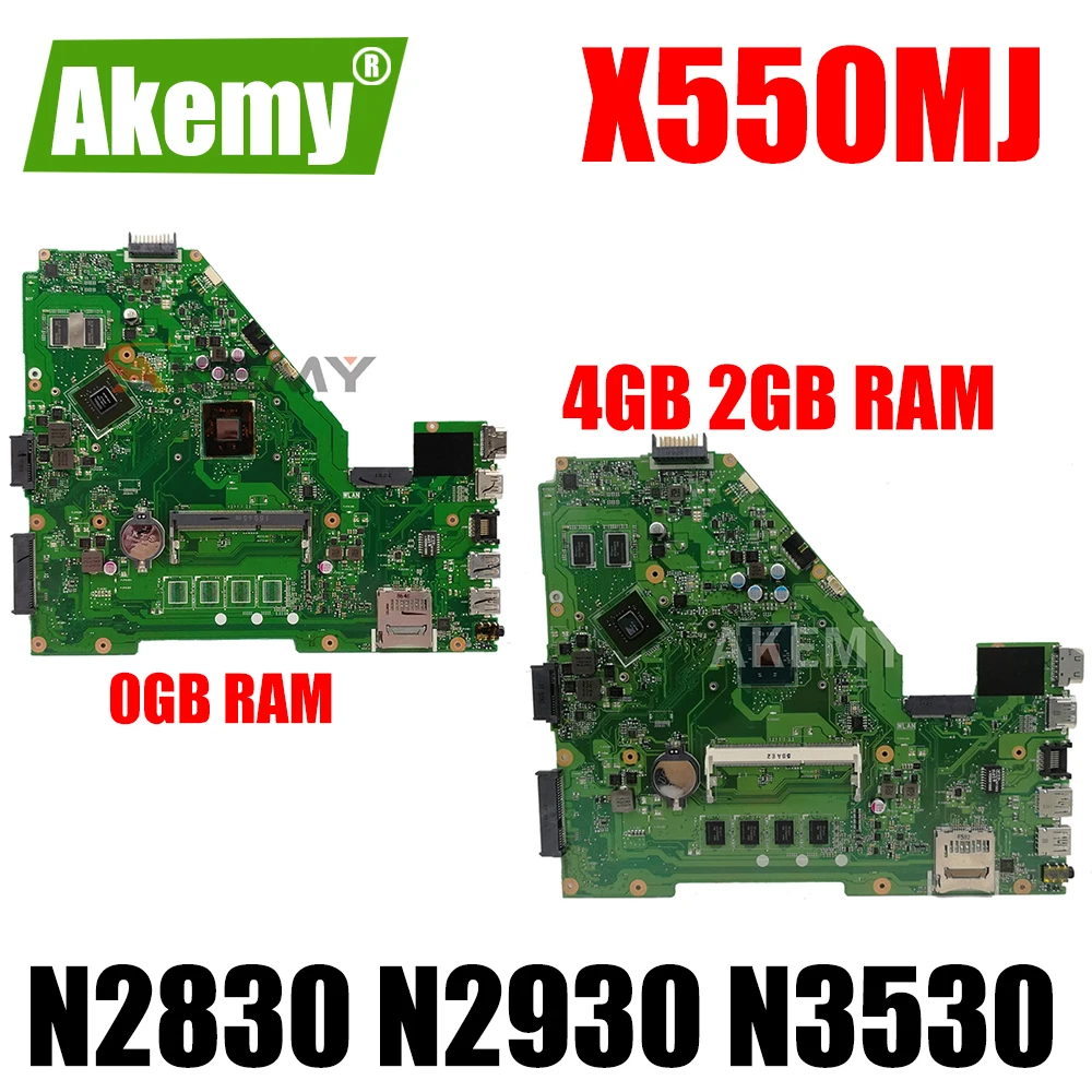 X550mj Original Notebook Mainboard N2830 N2930 N3530 Cpu 4gb 2gb 0gb Ram For Asus X550md X552m ...