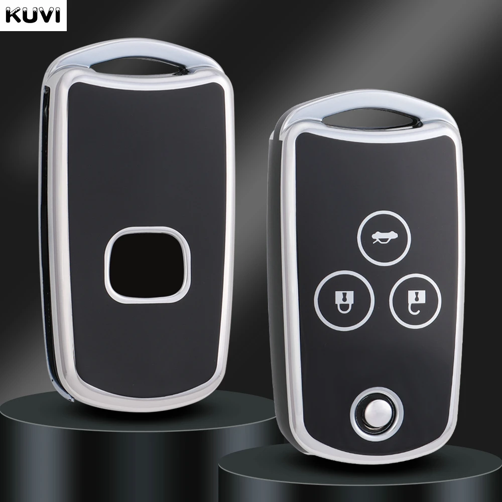 New TPU Car Flip Key Case Cover Shell For Honda Civic Fit Accord CRV ...