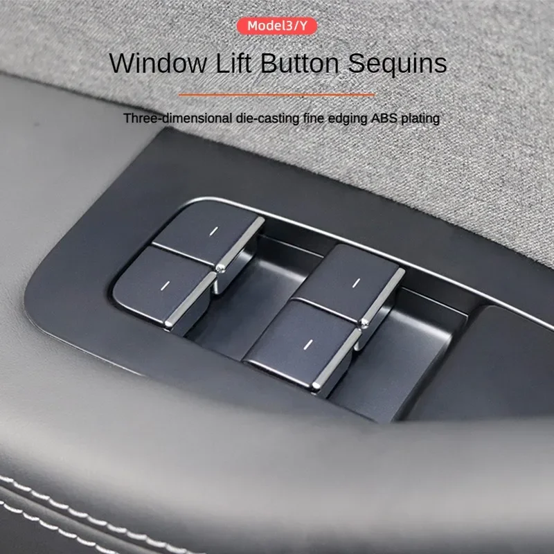 Window-Switch-Button-Cover-Window-Lift-Button-Patch-Trim-for-Tesla ...