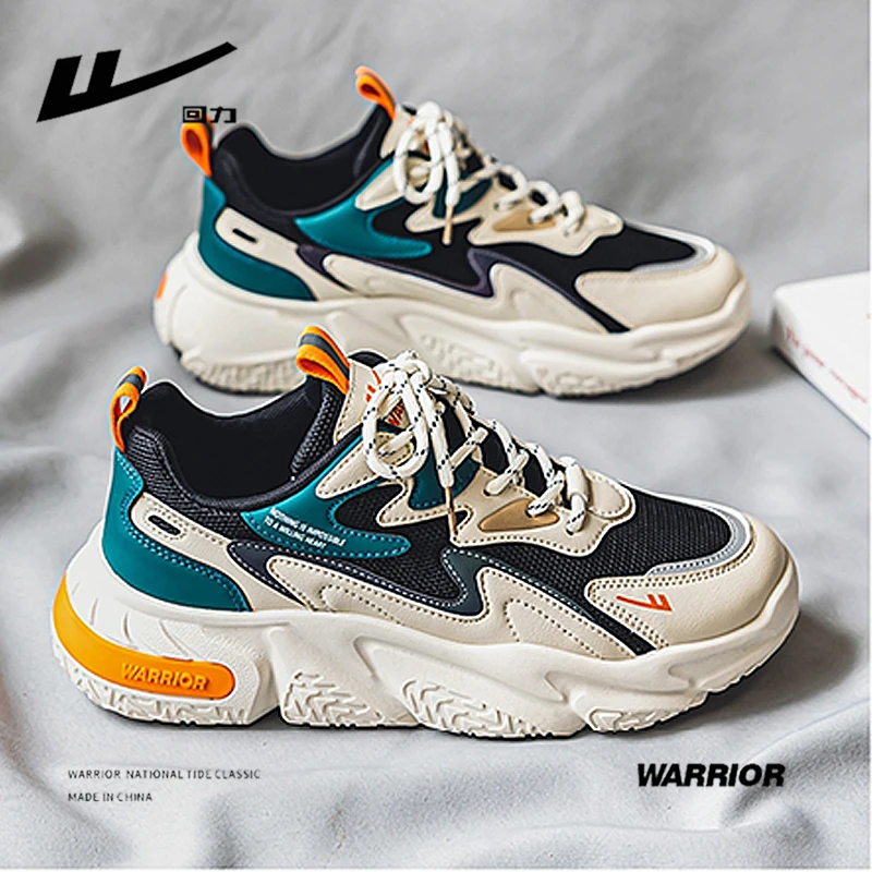 Warrio-Men-Chunky-Sneakers-Breathable-Mesh-Lace-up-Running-Sport-Shoes ...