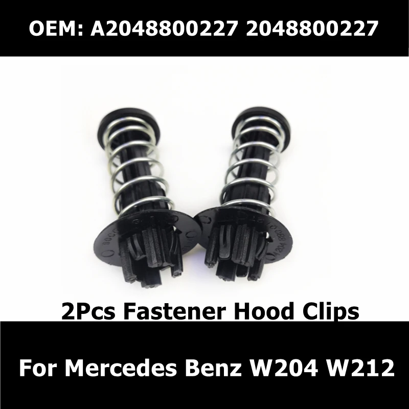 A2048800227 2Pcs Car Accessories Fastener Clips Hood 2048800227 For ...
