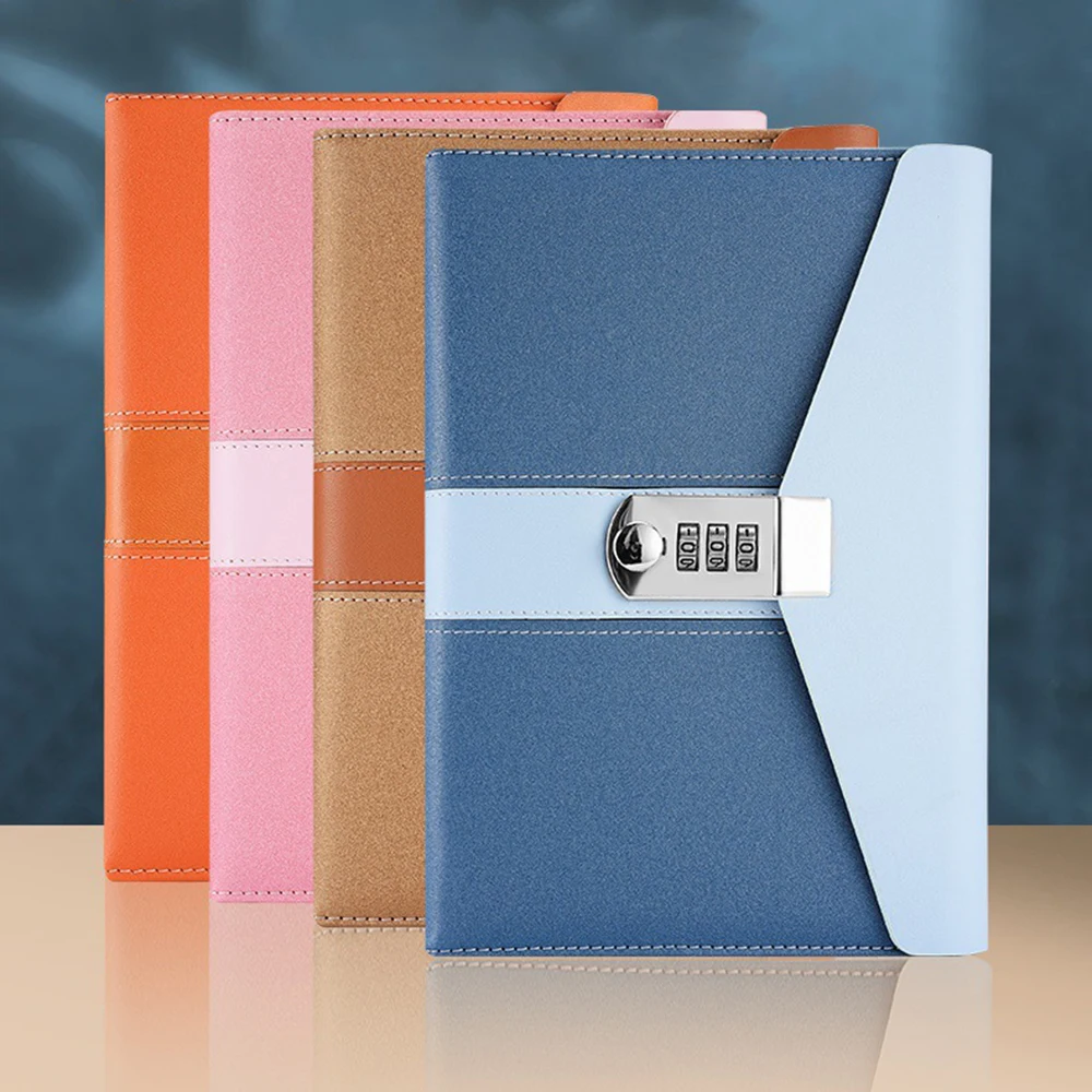 Notebook-Locking-Personal-Diary-Locked-Refillable-Office-Taking-Notepad ...