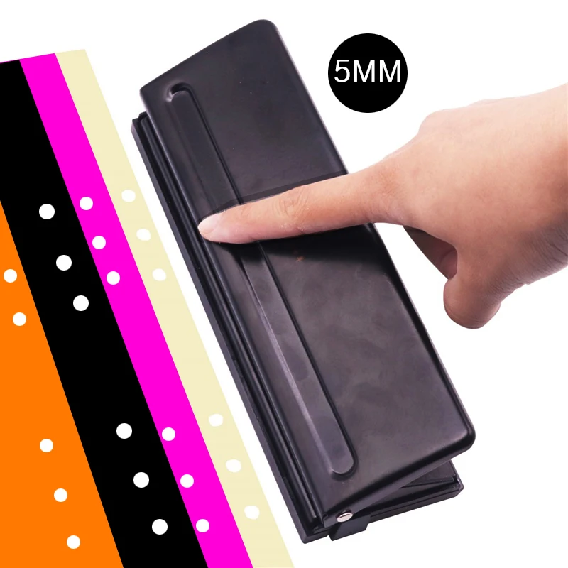 Blue/Pink/Black DIY Diameter 5mm Portable Paper Puncher 6-Hole ...