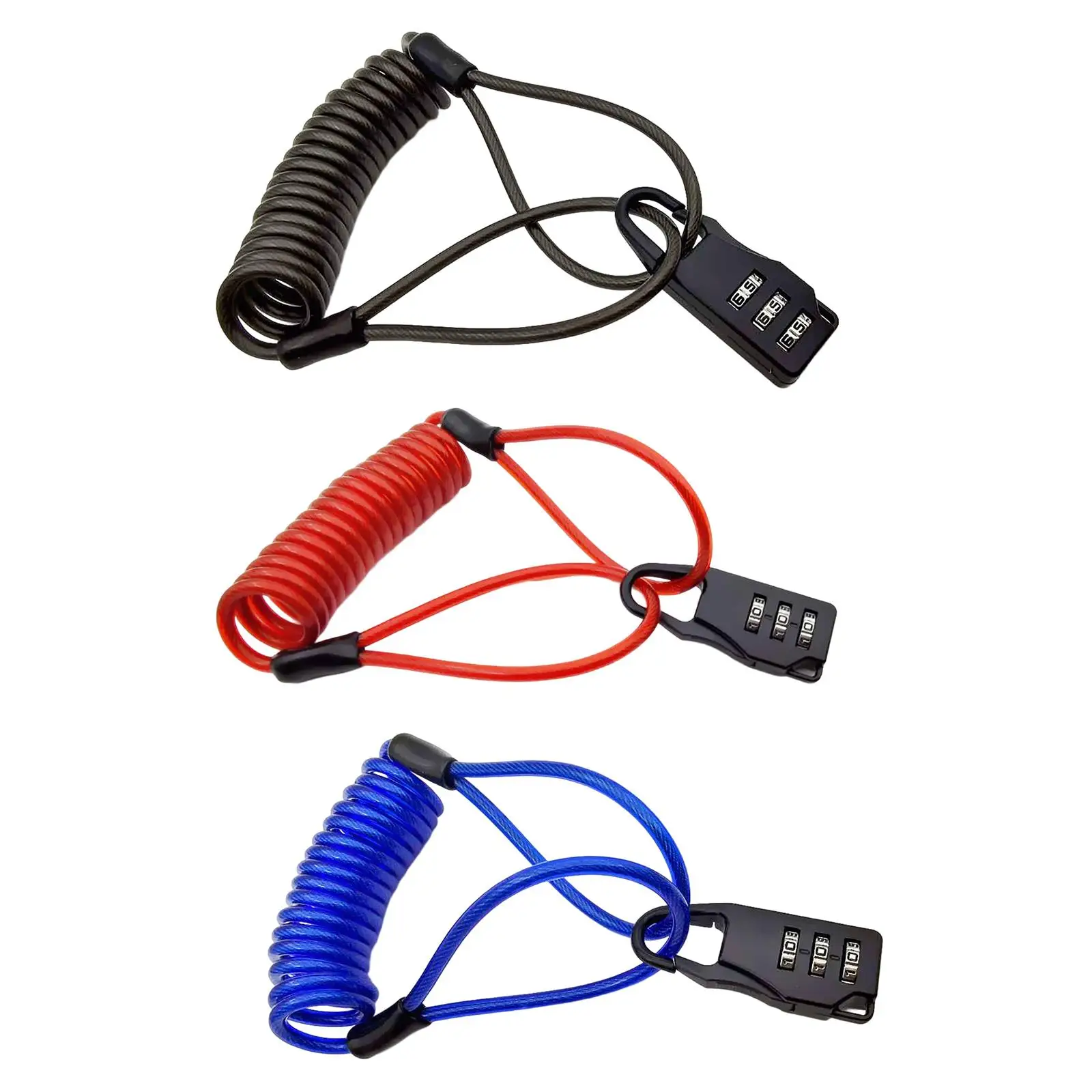 Combination-Lock-with-Cable-Steel-Cable-Outdoor-3-Digit-Security-Cable ...