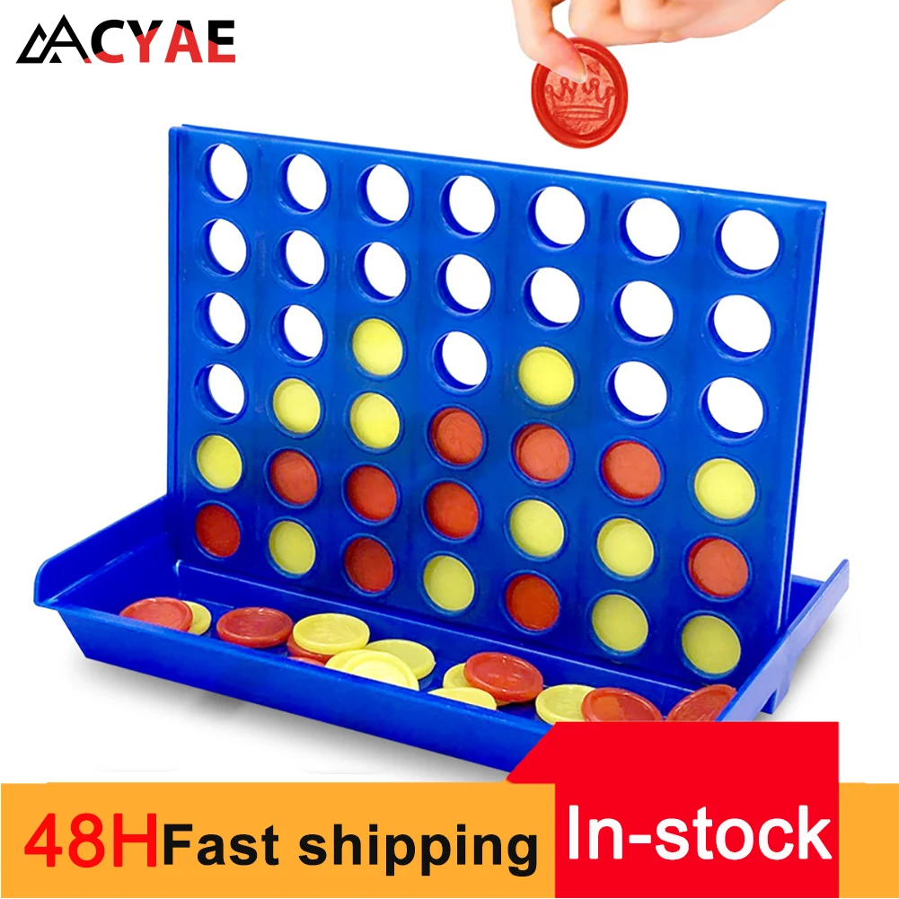 1-8PCS-Connect-4-In-A-Line-Board-Game-Kids-Educational-Toys-Family ...