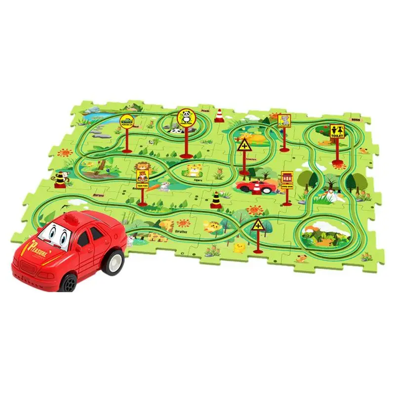Kids-Race-Tracks-For-Boys-Fun-Race-Car-Track-DIY-Assembling-Toy ...