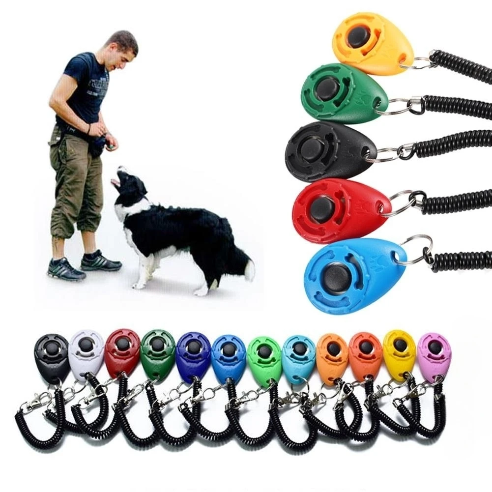 Dog-Training-Clicker-Pet-Cat-Plastic-Dog-Click-Trainer-Aid-Tools ...