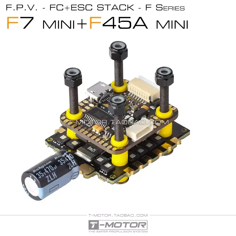 T-MOTOR-mini-F7-F45A-20x20-Stack-HD-6S-4in1-BLHeli32-Flight-Controller ...