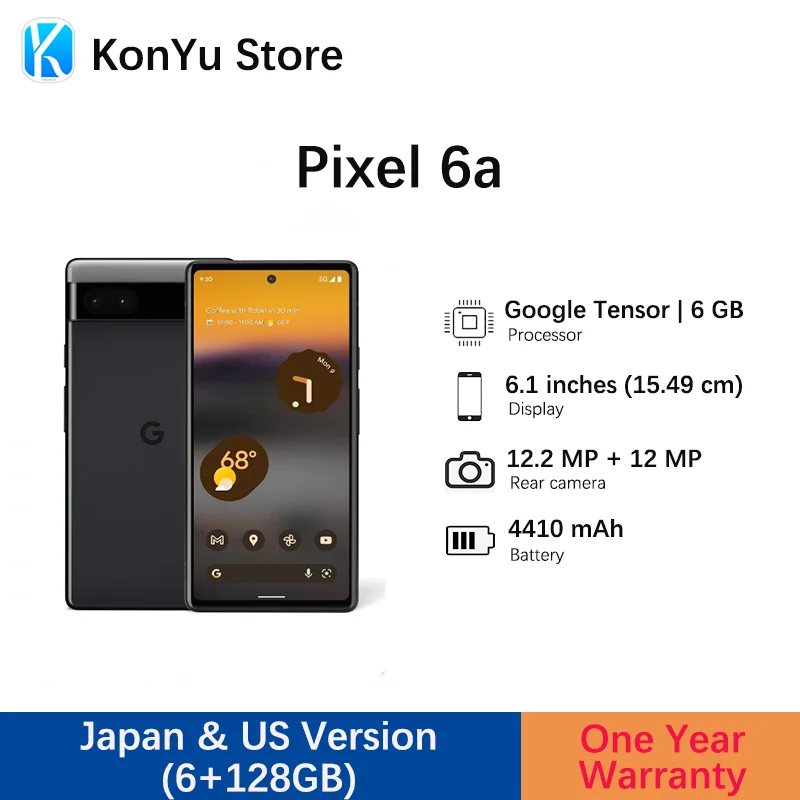 Google-Pixel-6A-5G-Android-12-6-128GB-6-1-NFC-Octa-Core-Brand-New ...