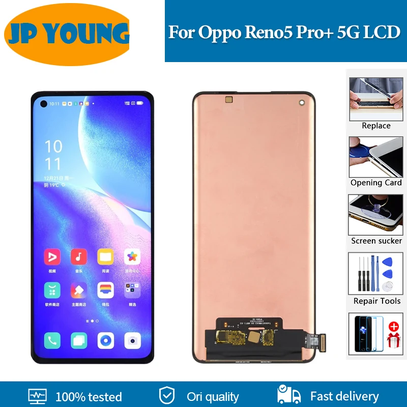 6.55"Original New AMOLED For Oppo Reno5 Pro Plus 5G LCD Display Screen ...