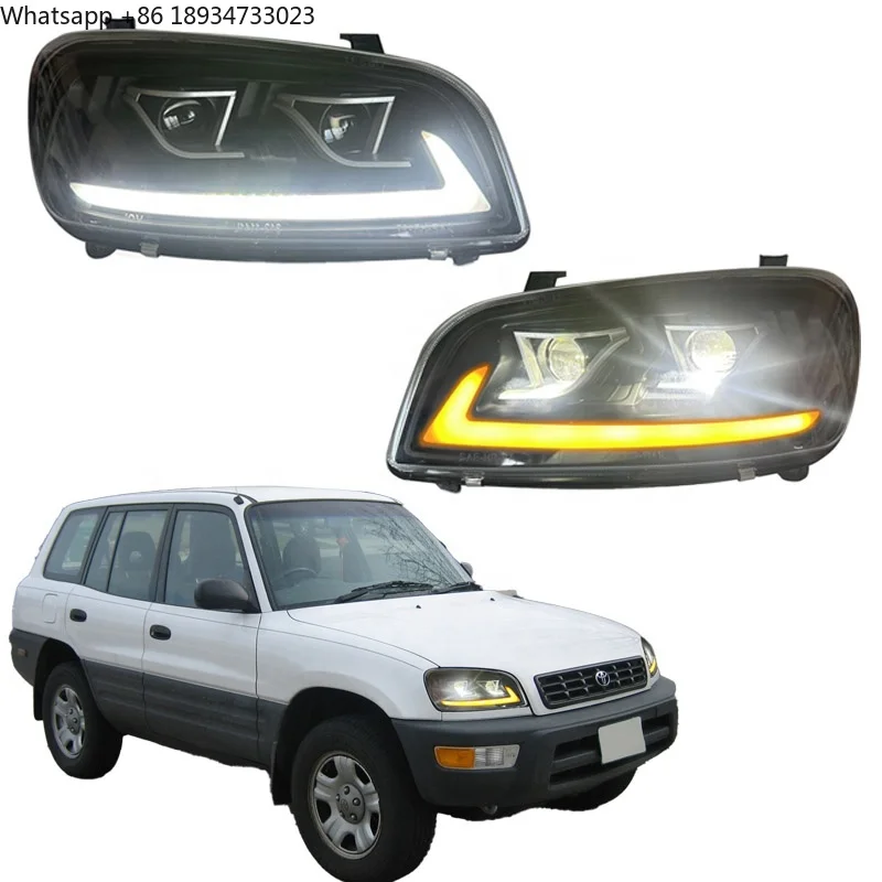 Headlamp for Toyota RAV4 RAV 4 1998 1999 2000 LED Head Light Upgrade 2 ...