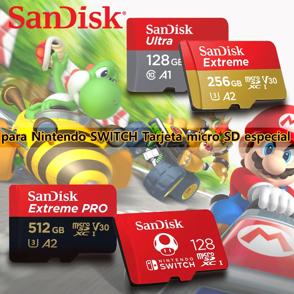 SanDisk-tarjeta-micro-SD-especial-para-Nintendo-Switch-Original-C10-U1 ...