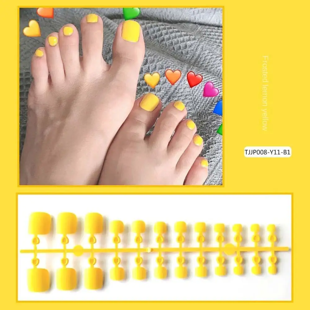 on-Toenails-Feet-Artificial-Nails-Frosted-Fake-Toe-Nails-Matte-False ...
