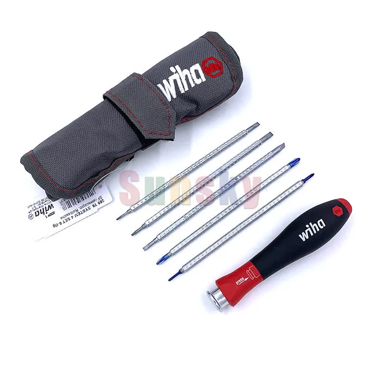 Wiha-Screwdriver-with-Interchangeable-Blade-Set-SYSTEM-4-Slotted ...
