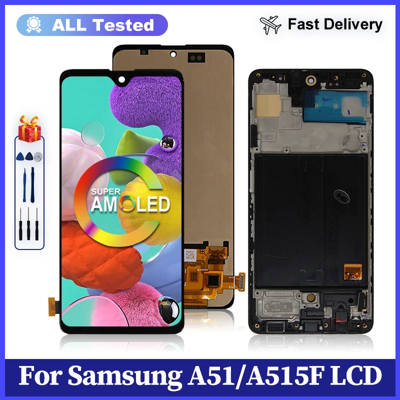 Super AMOLED For Samsung Galaxy A51 LCD A515F SM-A515F/DS A515F/DS Display Touch Screen ...
