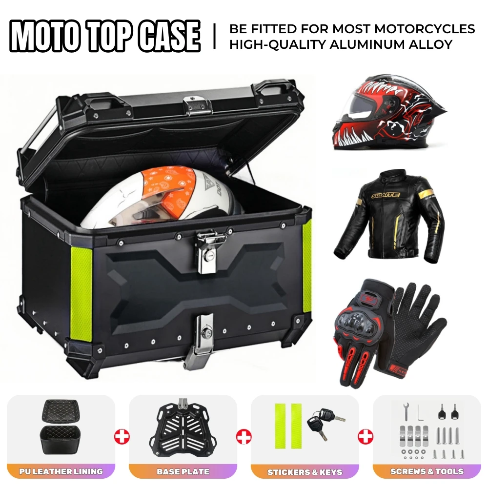 45L-55L-Universal-Motorcycle-Trunk-Top-Box-Aluminum-Tail-Box-Motorcycle ...