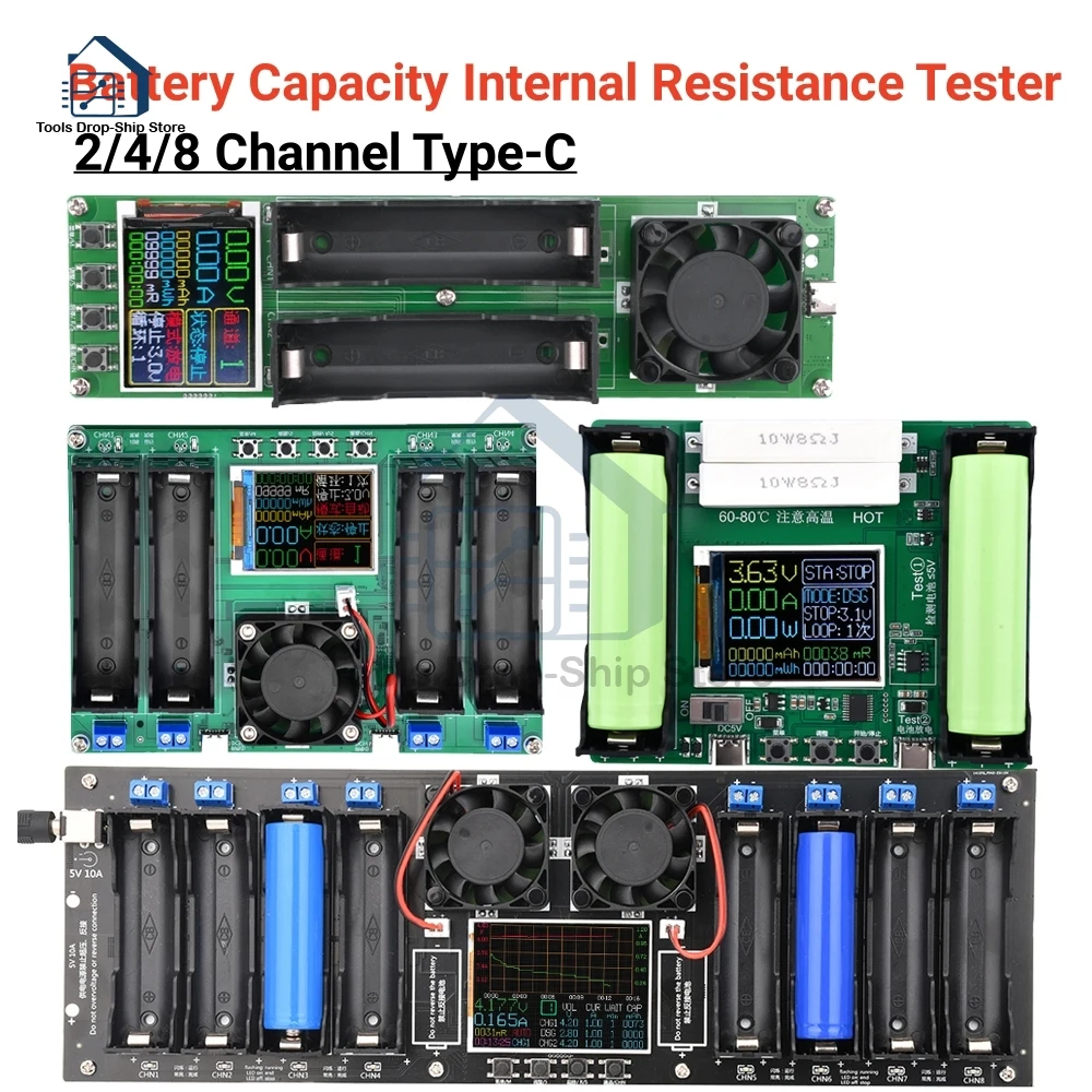 2-4-inch-8-Channel-18650-Battery-Capacity-Internal-Resistance-Tester ...