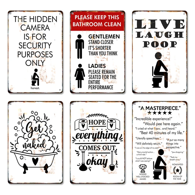 Vintage Bathroom Signs