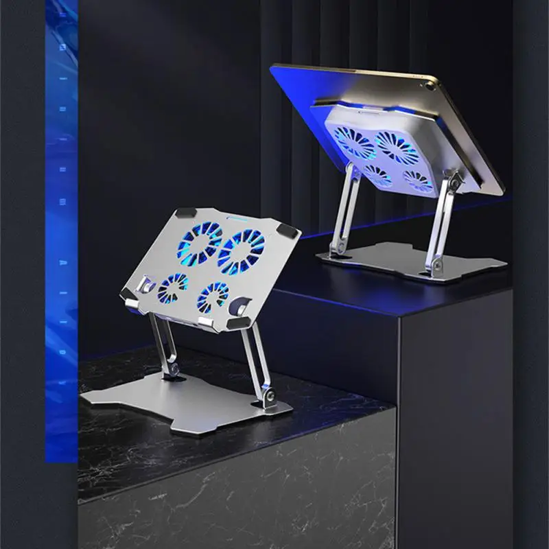 Portable-Notebook-Tablet-Stand-Dual-Fan-For-Macbook-Laptop-Stand ...