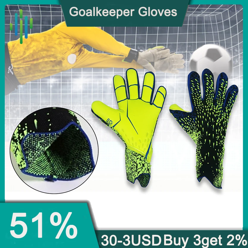 Latex Goalkeeper Gloves Thickened Football Professional Protection ...