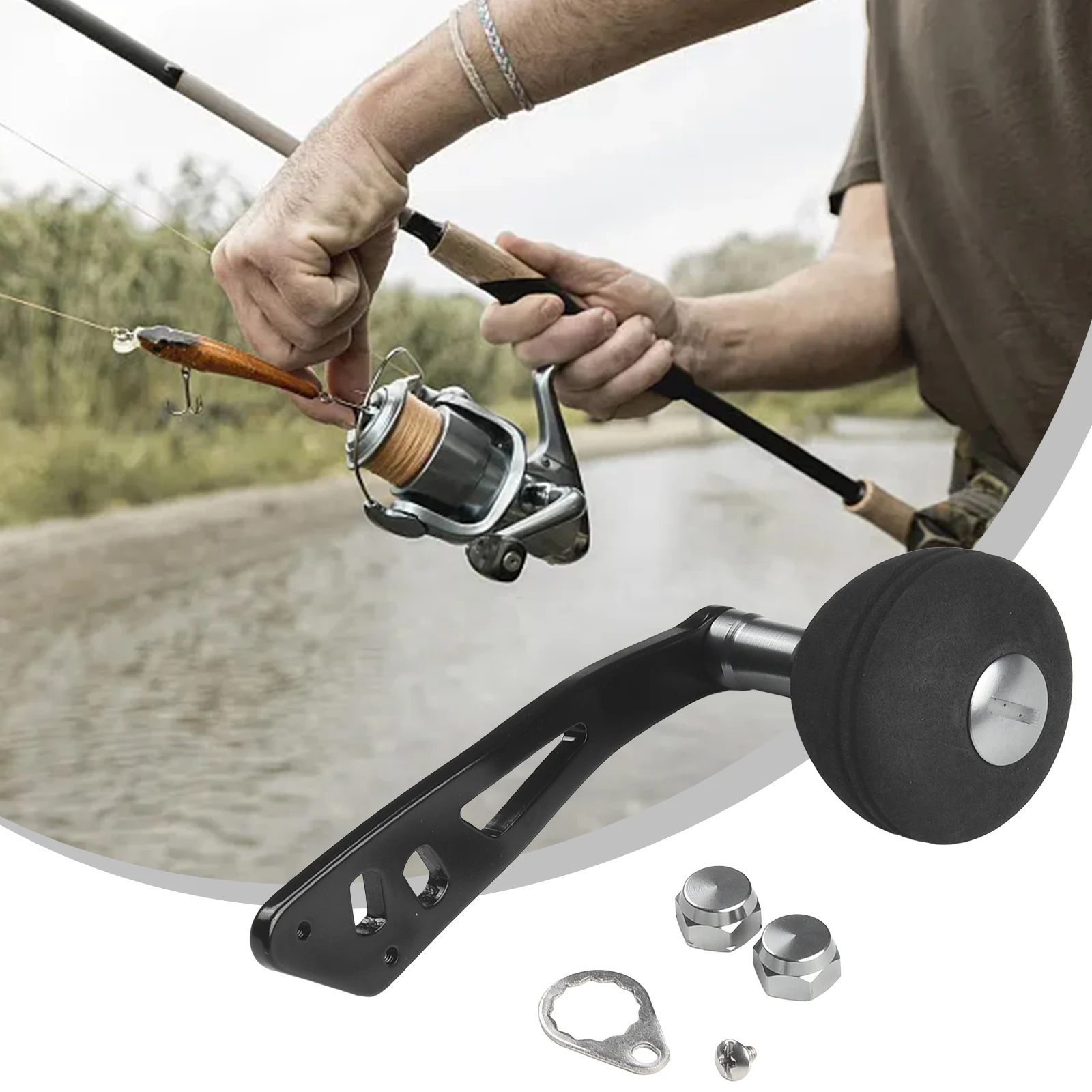 1pc-All-Metal-Power-Single-Fishing-Reel-Handle-EVA-Knob-Reel-DIY ...