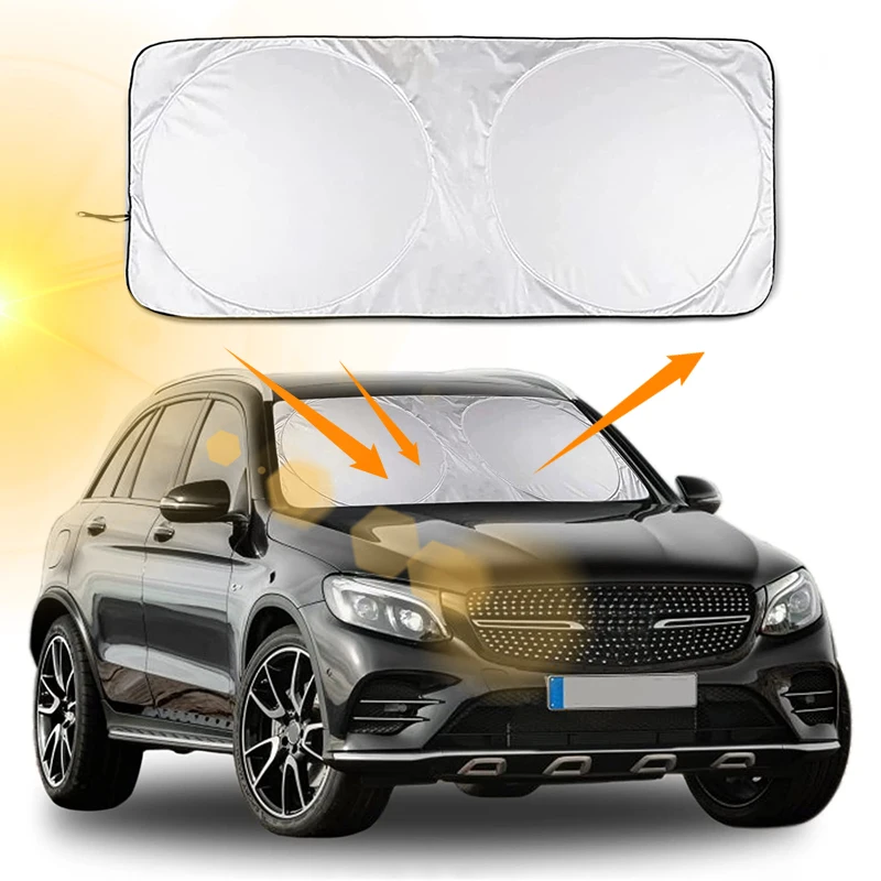 150*70cm Car Sunshade Universal Car Sun Shade Windshield Protector ...