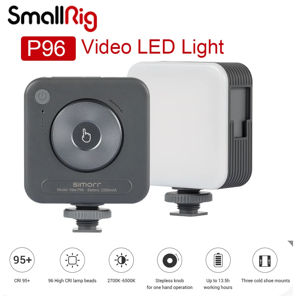 SmallRig-P96-LED-Video-Light-Mini-LED-Camera-Lights-2200mAh-6500k-Zoom ...