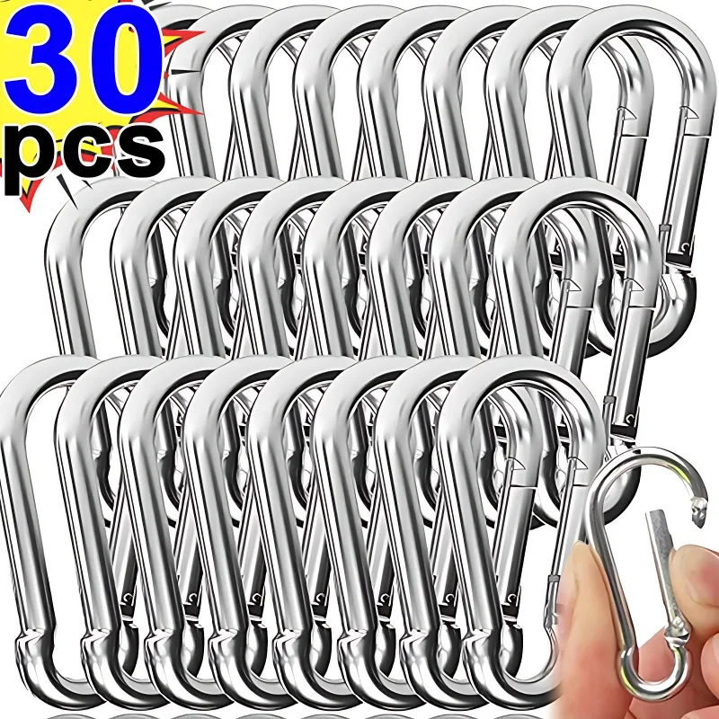 10-20-30Pcs-Mini-Carabiner-Keychain-Alluminum-Alloy-D-ring-Buckle ...