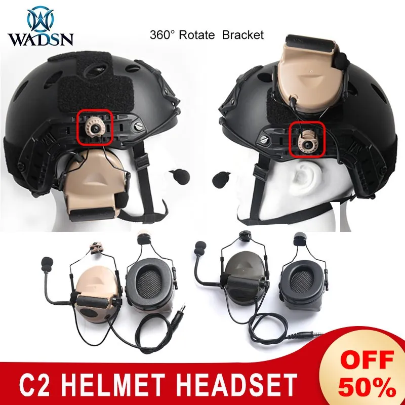 WADSN-Tactical-Helmet-Headsets-Comta-II-Hunting-Communication-Headset ...