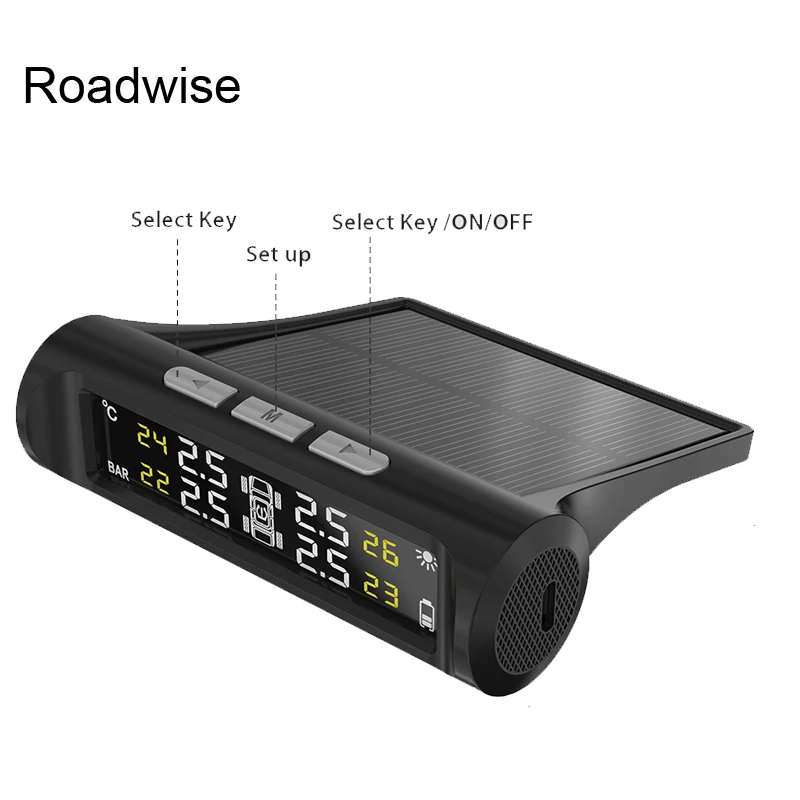 Roadwise sistema de control de presión de neumáticos TPMS para coche inteligente, dispositivo de ...
