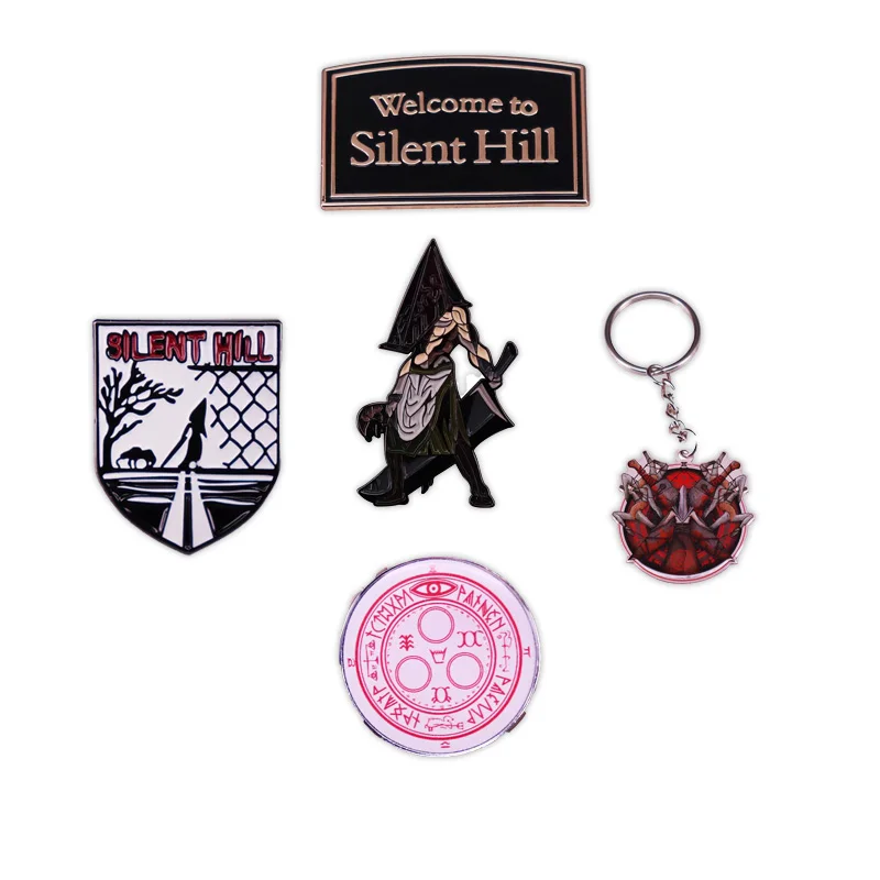 Silent-Hill-Badge-Horror-Video-Game-Enamel-Pin-Student-School-Bag ...
