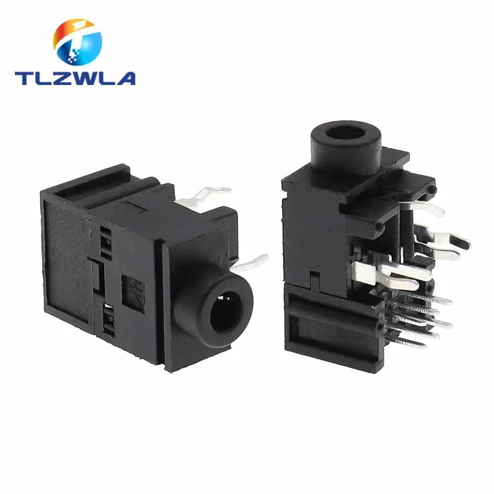 5PCS-3-5mm-Female-Audio-Connector-11-Pin-DIP-Headphone-Jack-Socket-PJ ...