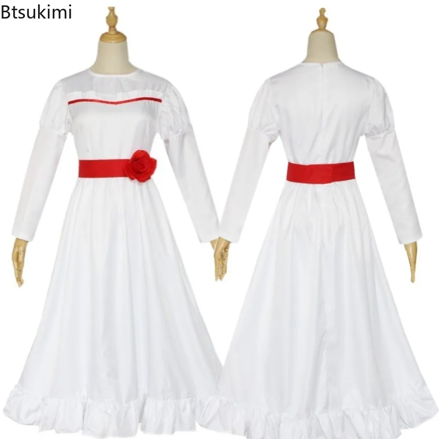 Adult Kids Horror Bride of Chucky Annabelle Cosplay Costume Dress Wigs ...